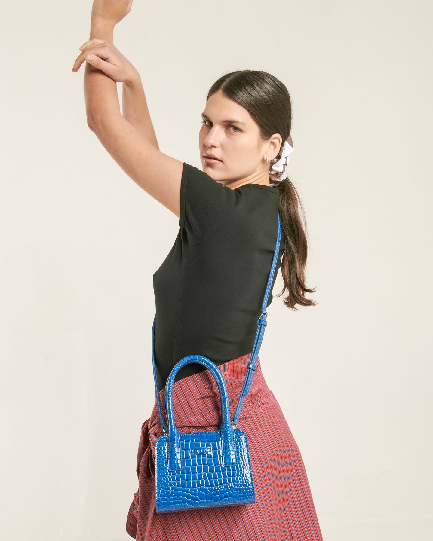 Paloma Mini Tote Bag | Cobalt Croc | Brie Leon | Harry&Gretel