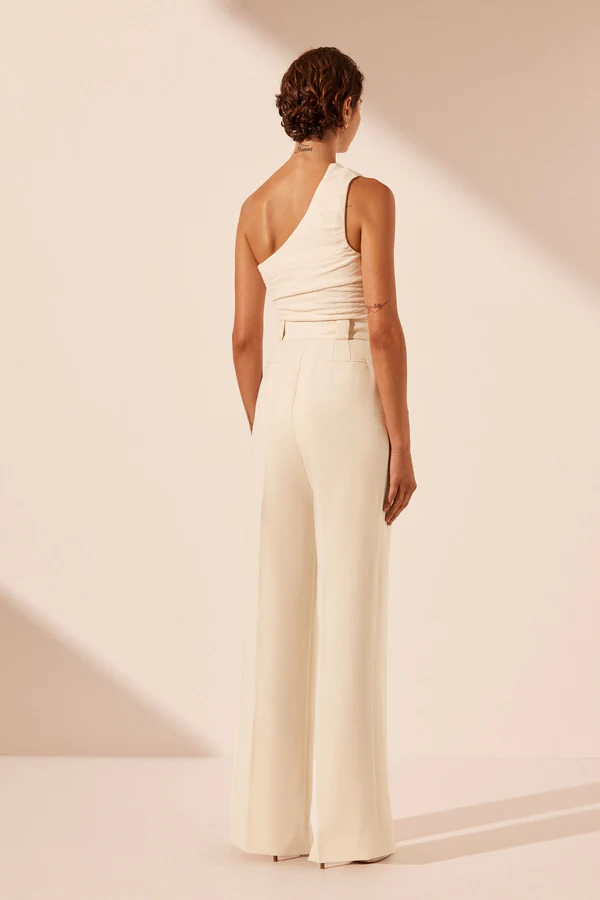 Irena High Waist Tailored Pant | Rice | Shona Joy | Harry&Gretel