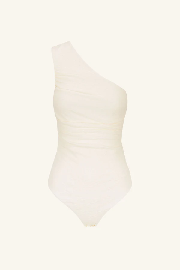 Beau One Shoulder Bodysuit | Rice | Shona Joy | Harry&Gretel