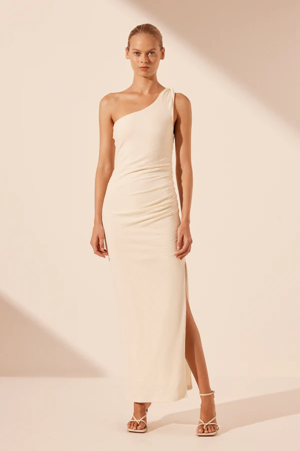 Beau Asymmetrical Twist Maxi Dress | Rice | Shona Joy | Harry&Gretel
