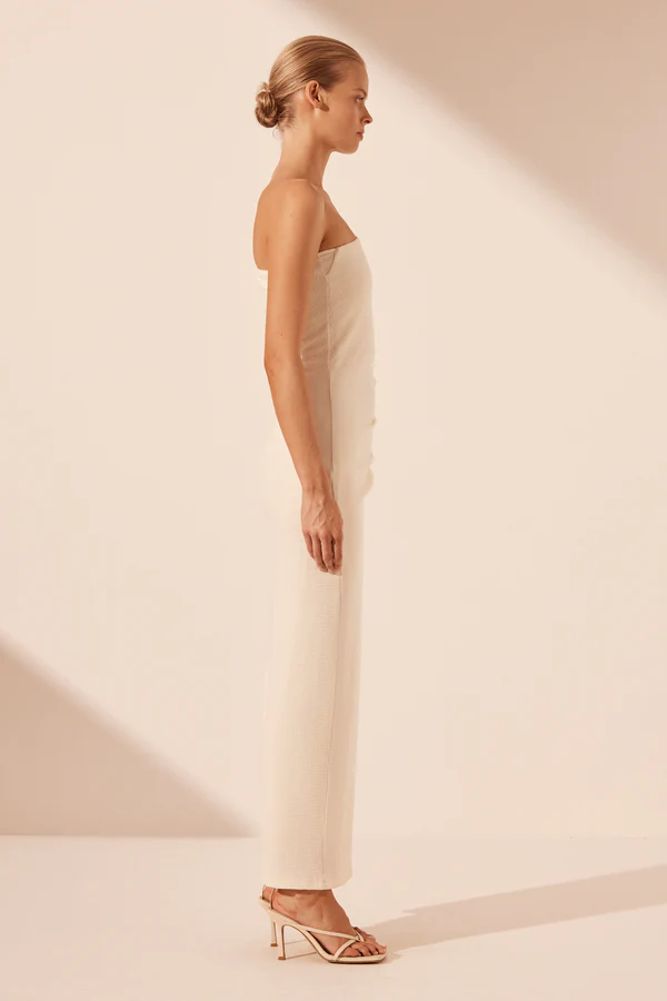 Beau Asymmetrical Twist Maxi Dress | Rice | Shona Joy | Harry&Gretel
