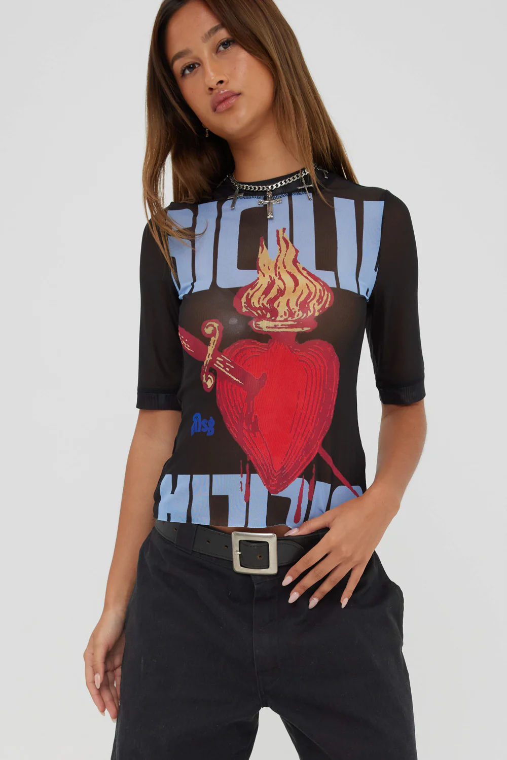 Sicilia Mesh Top "MSG" | Black | Something Very Special | Harry&Gretel
