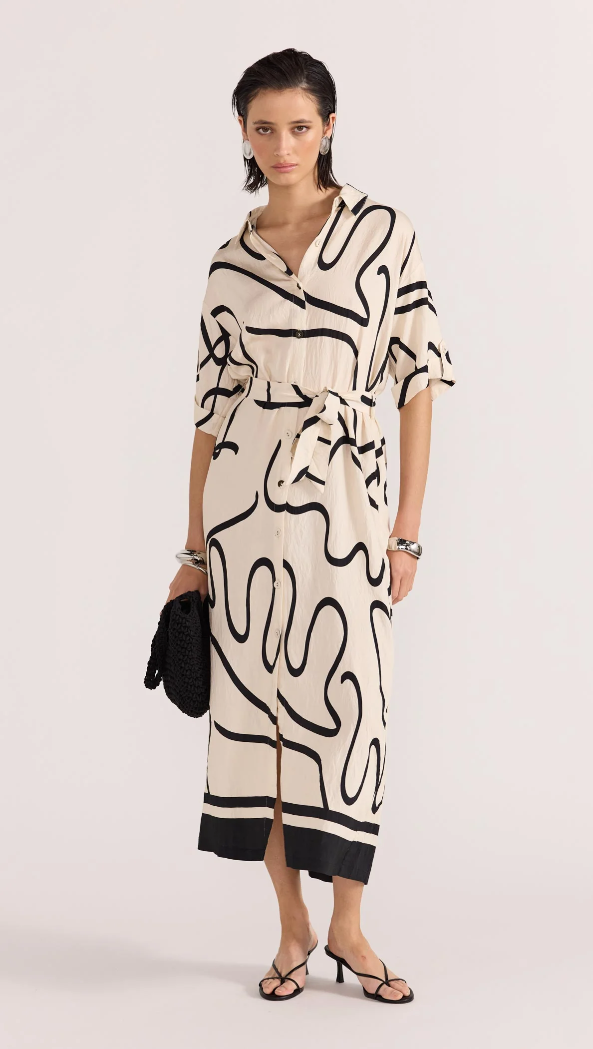 Zenith Midi Shirt Dress | Abstract | Staple The Label | Harry&Gretel