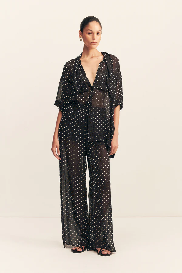 Houston Drawstring Pant | Noir Polka | Shona Joy | Harry&Gretel