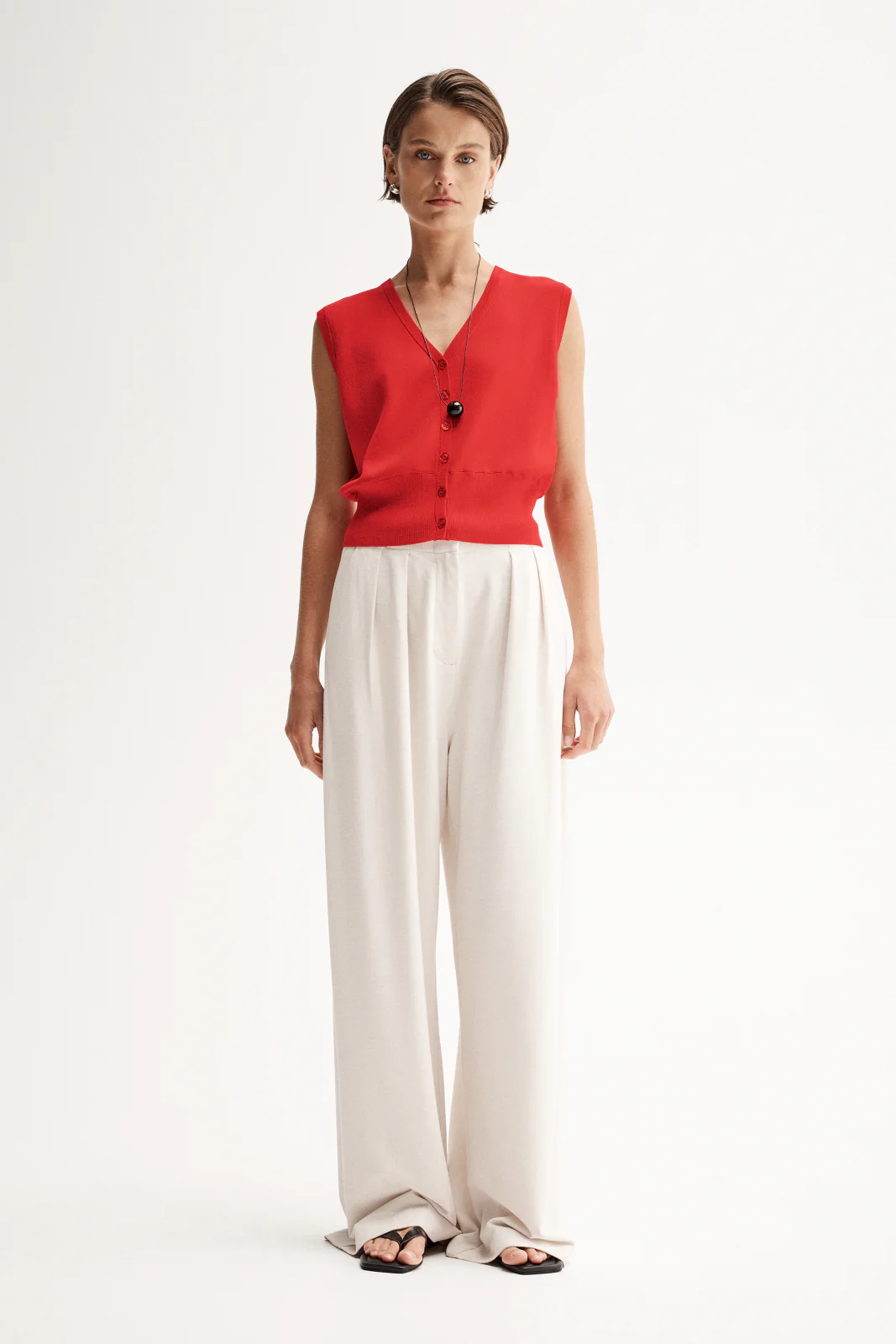 Halifax Knit Vest | Red | Elka Collective | Harry&Gretel